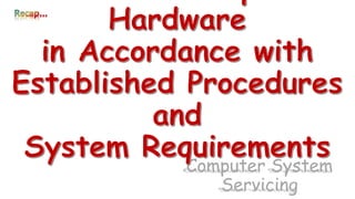 Computer System Servicing National Certificate II | PPTX