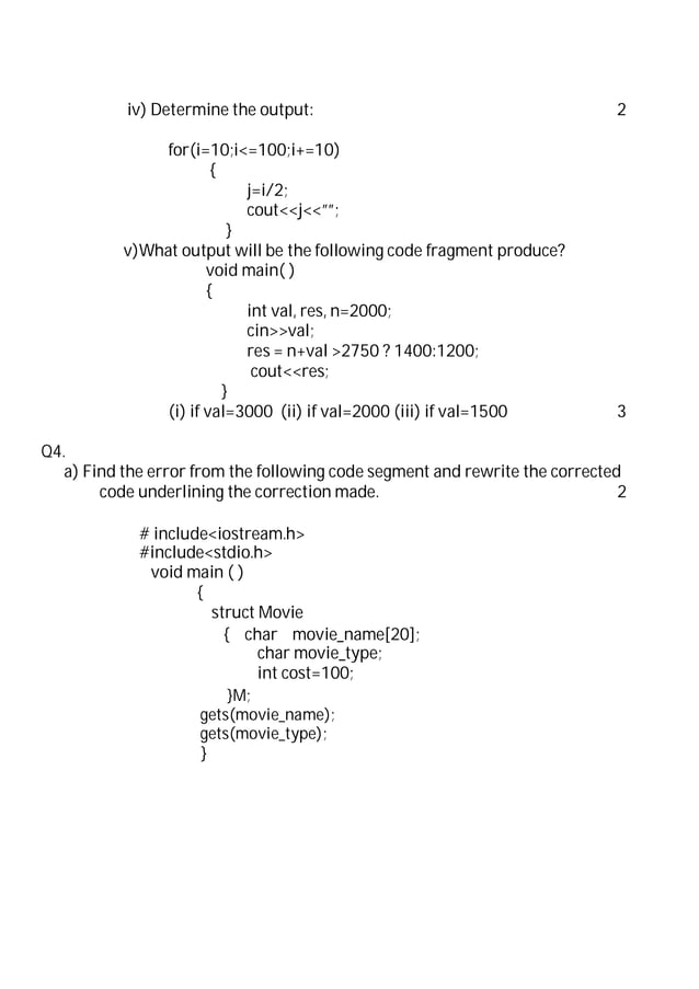 Sample Paper 2 Class XI (Computer Science) | PDF | Programming Languages | Computing