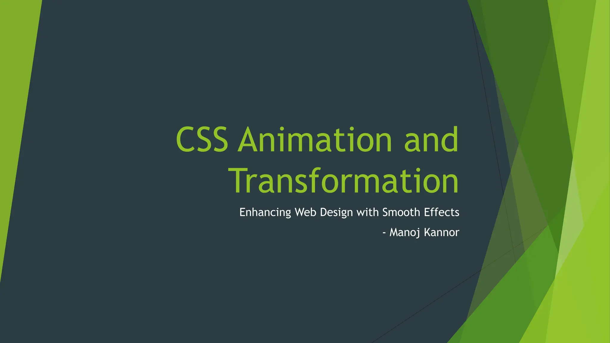 CSS Animation and Transformation.pdfijiou | PPT