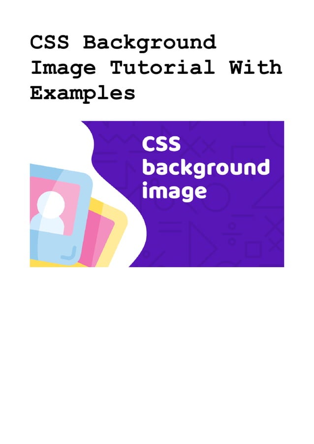 Css background image | PDF