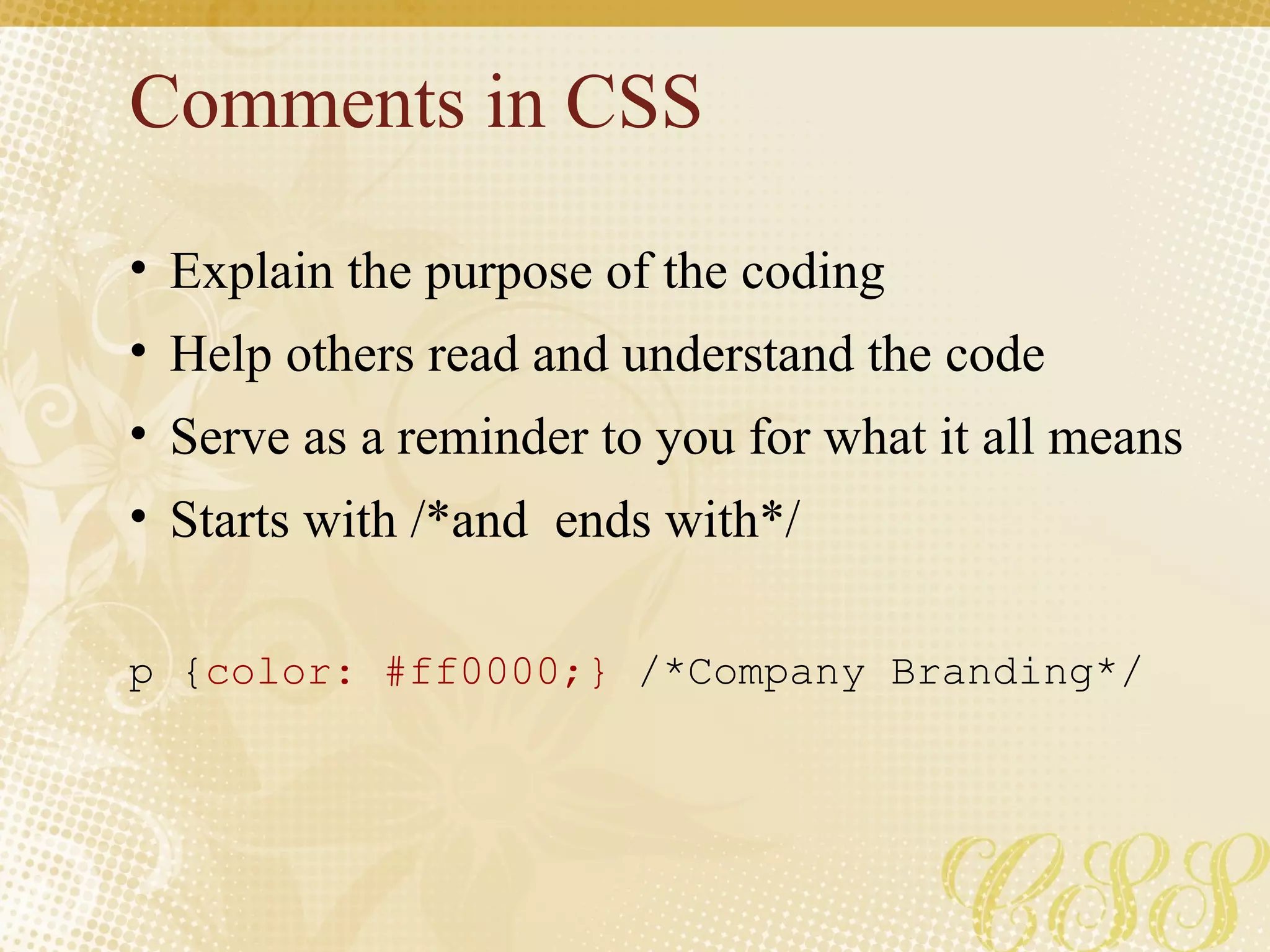 CSS Basics | PPT