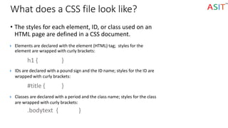 Css basics | PPTX | Web Design and HTML | Internet