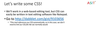 Css basics | PPTX | Web Design and HTML | Internet