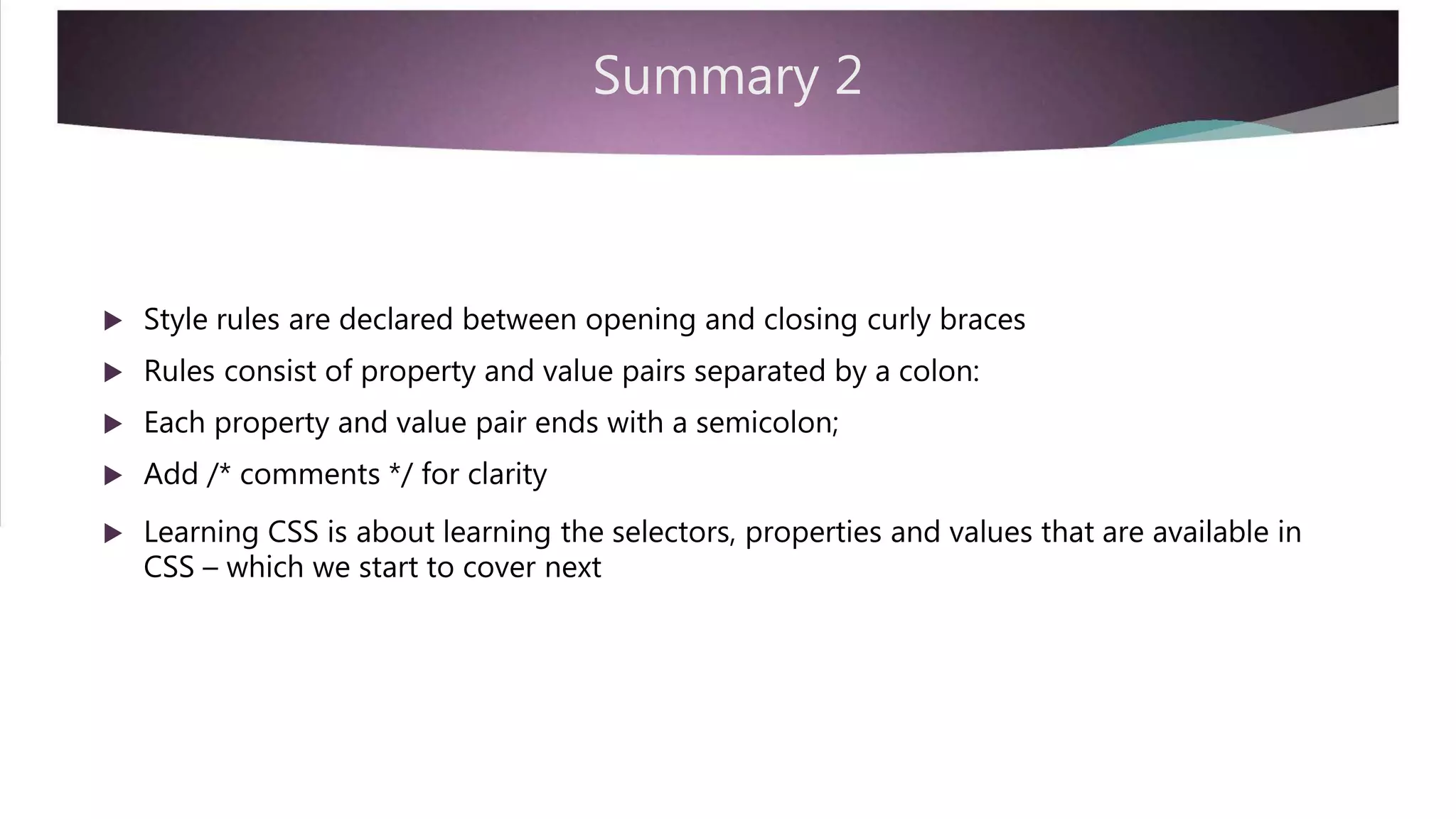CSS Basics (Cascading Style Sheet) | PPTX