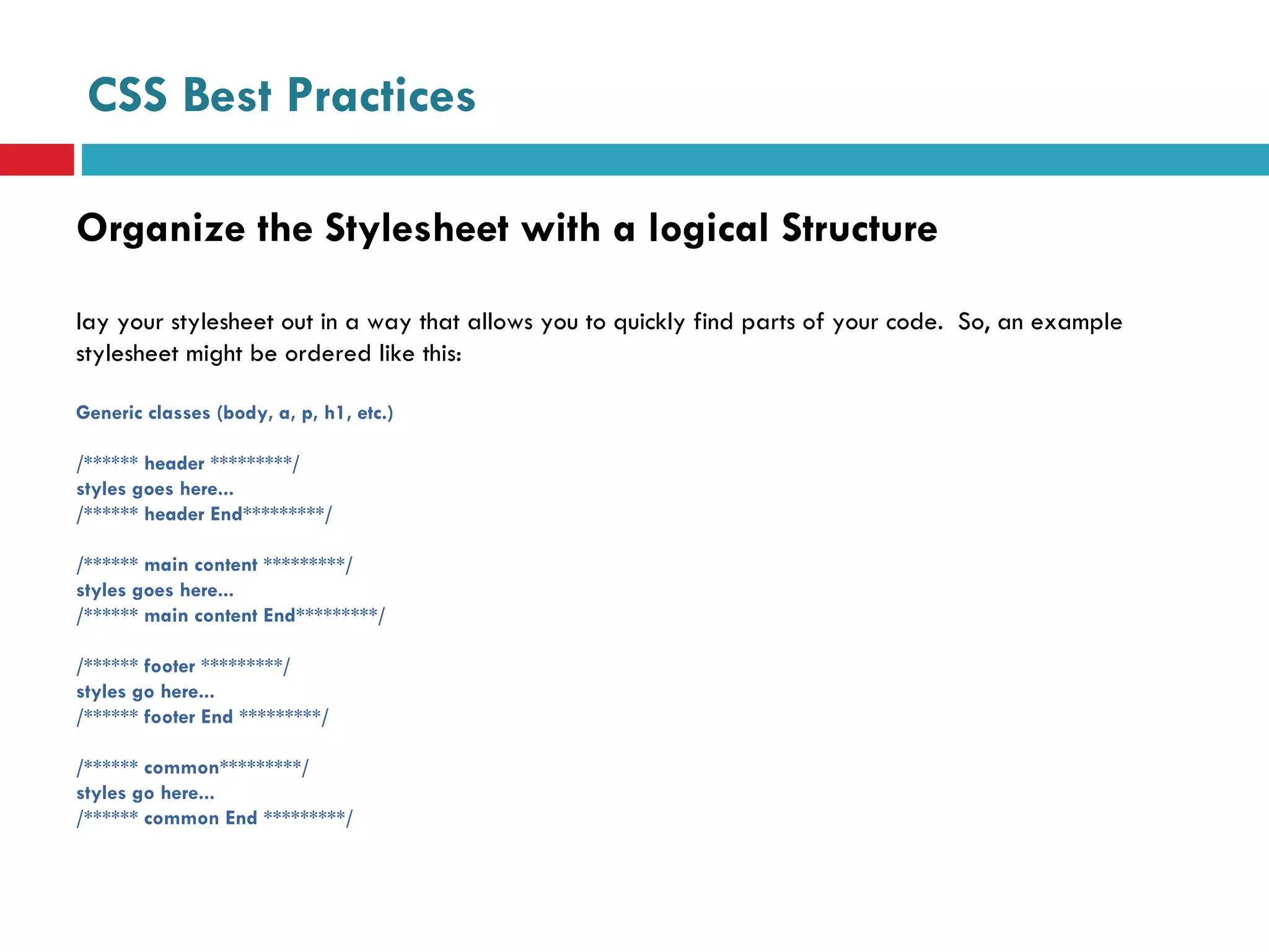 Css Best Practices | PPT