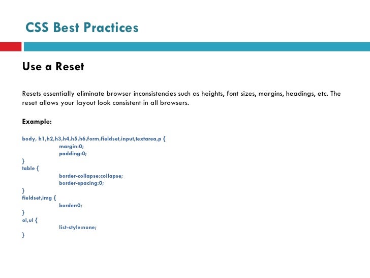 Css Best Practices