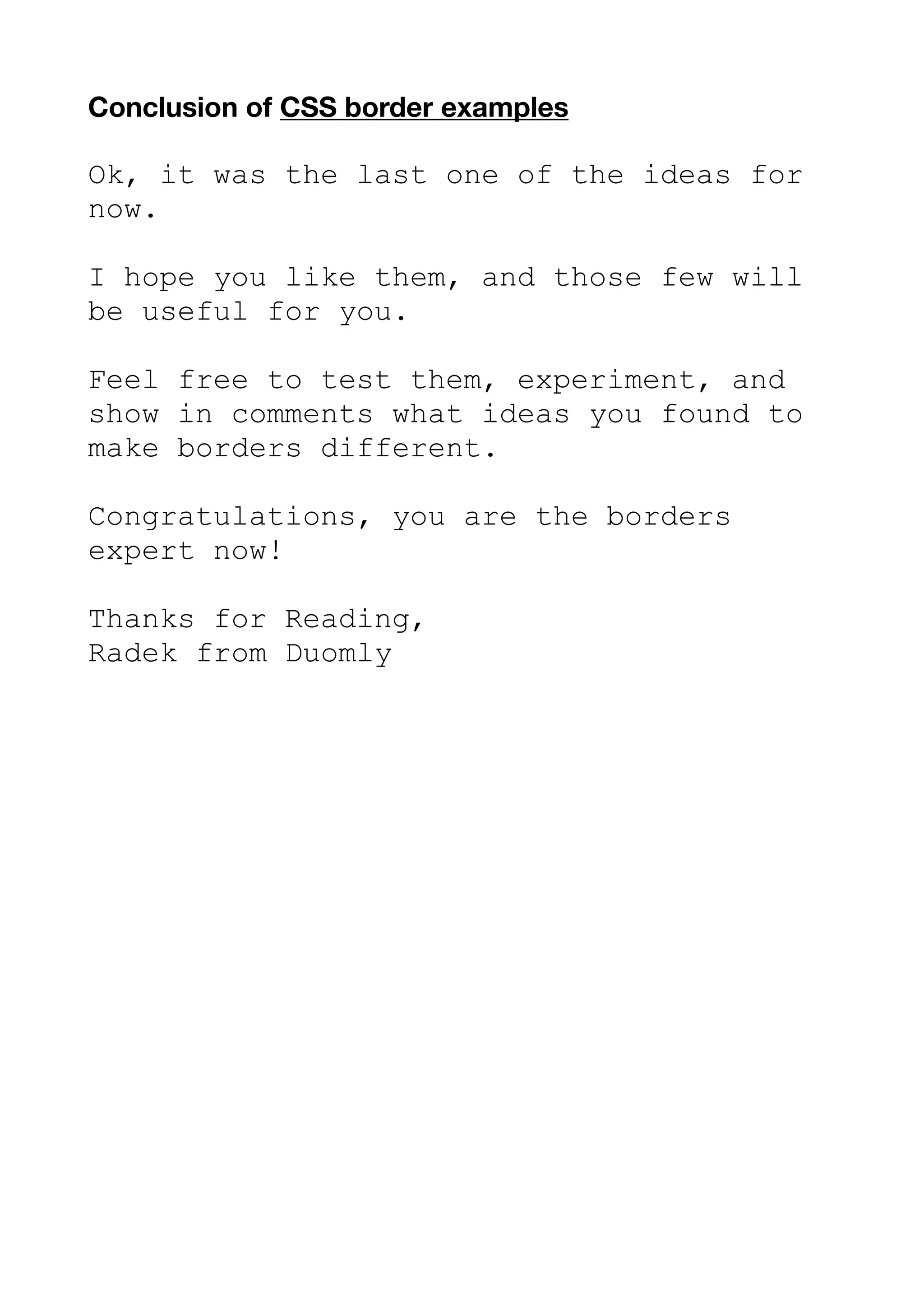 Css border examples | PDF