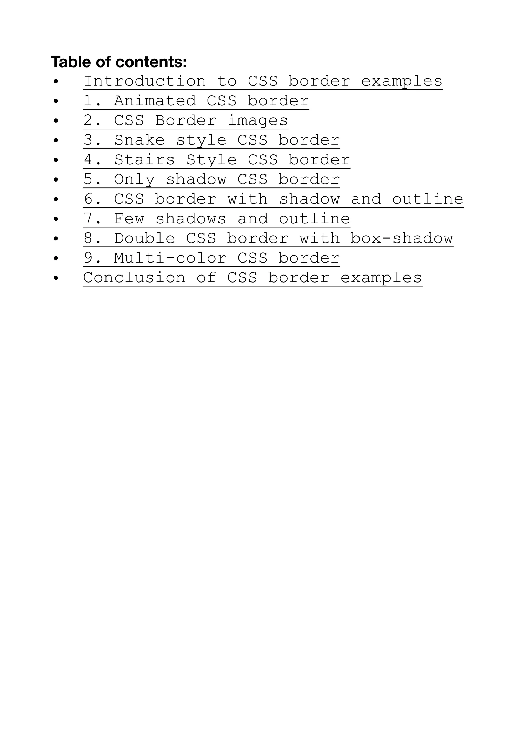 Css border examples | PDF