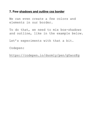 Css border examples | PDF