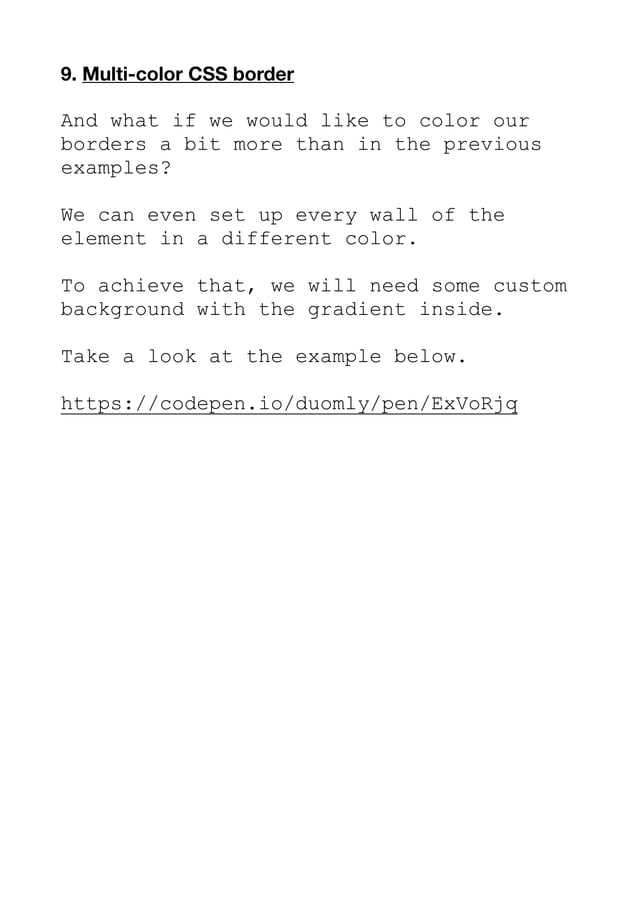 Css Border Examples Pdf 