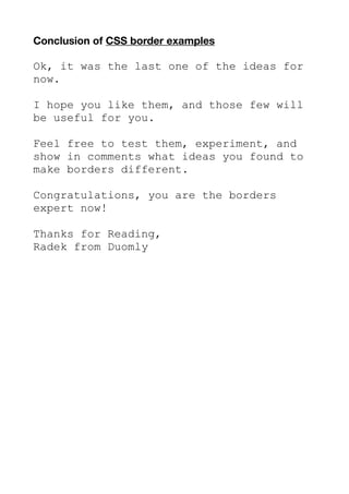 Css border examples | PDF