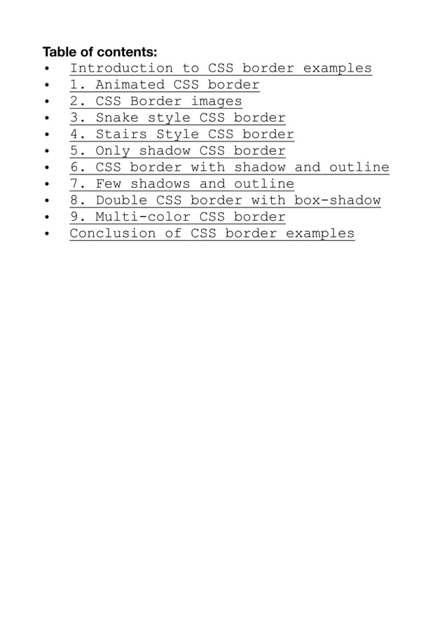 Css border examples | PDF