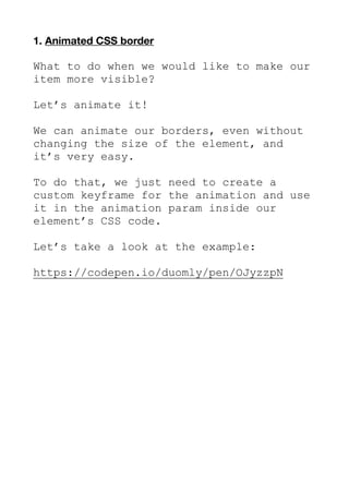 Css border examples | PDF