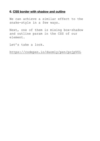 Css border examples | PDF