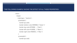 Css borders | PPTX