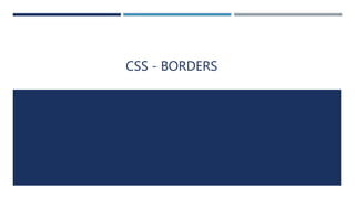 Css borders | PPT