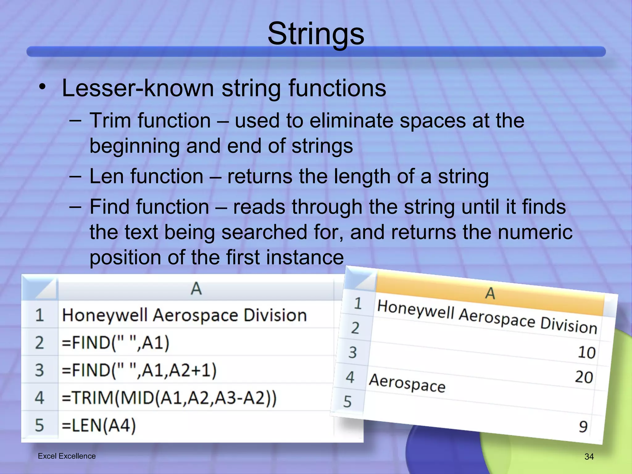 Excel Excellence (Microsoft Excel training that "sticks"): Formulas | PPT