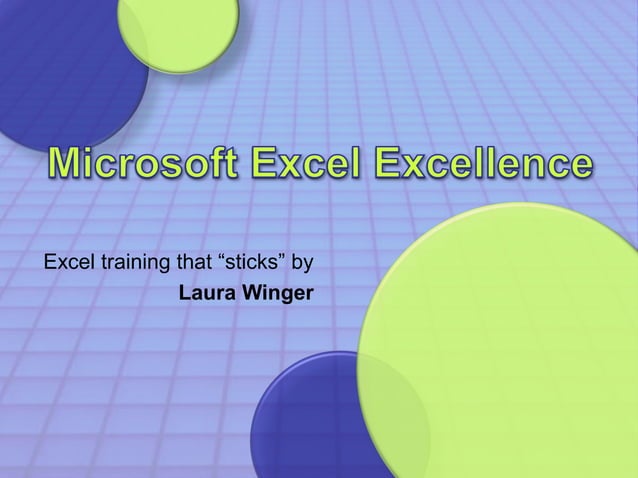 Excel Excellence (Microsoft Excel training that "sticks"): Formulas | PPT