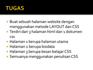 Belajar CSS (cascading style sheet) | PDF