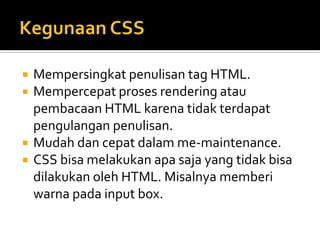 Belajar CSS (cascading style sheet) | PDF
