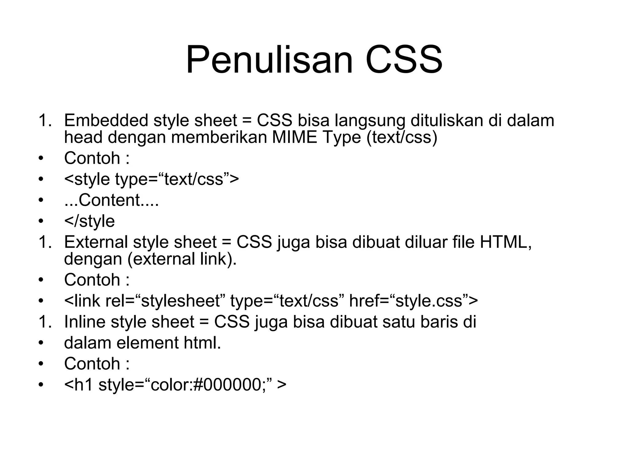 Csscascadingstylesheetlanjutanppt
