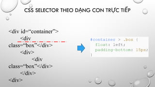 bài giảng CSS – CASCADING STYLE SHEETS.pptx
