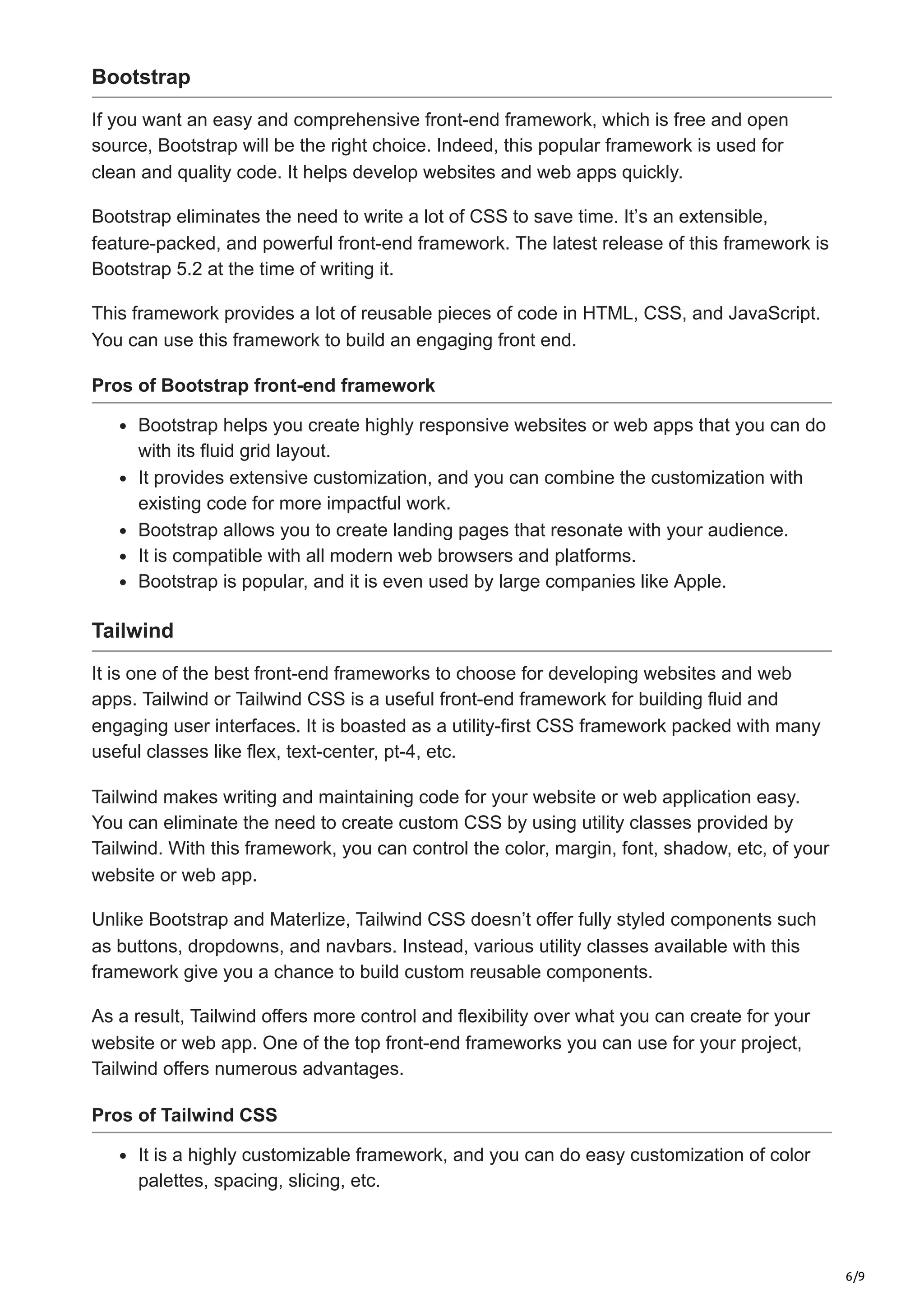 Top Front-End Frameworks For Your Web Development Projects.pdf