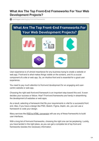 Top Front-End Frameworks For Your Web Development Projects.pdf