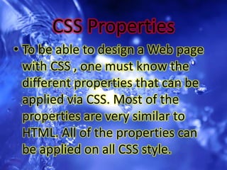 Css color and background properties | PPT