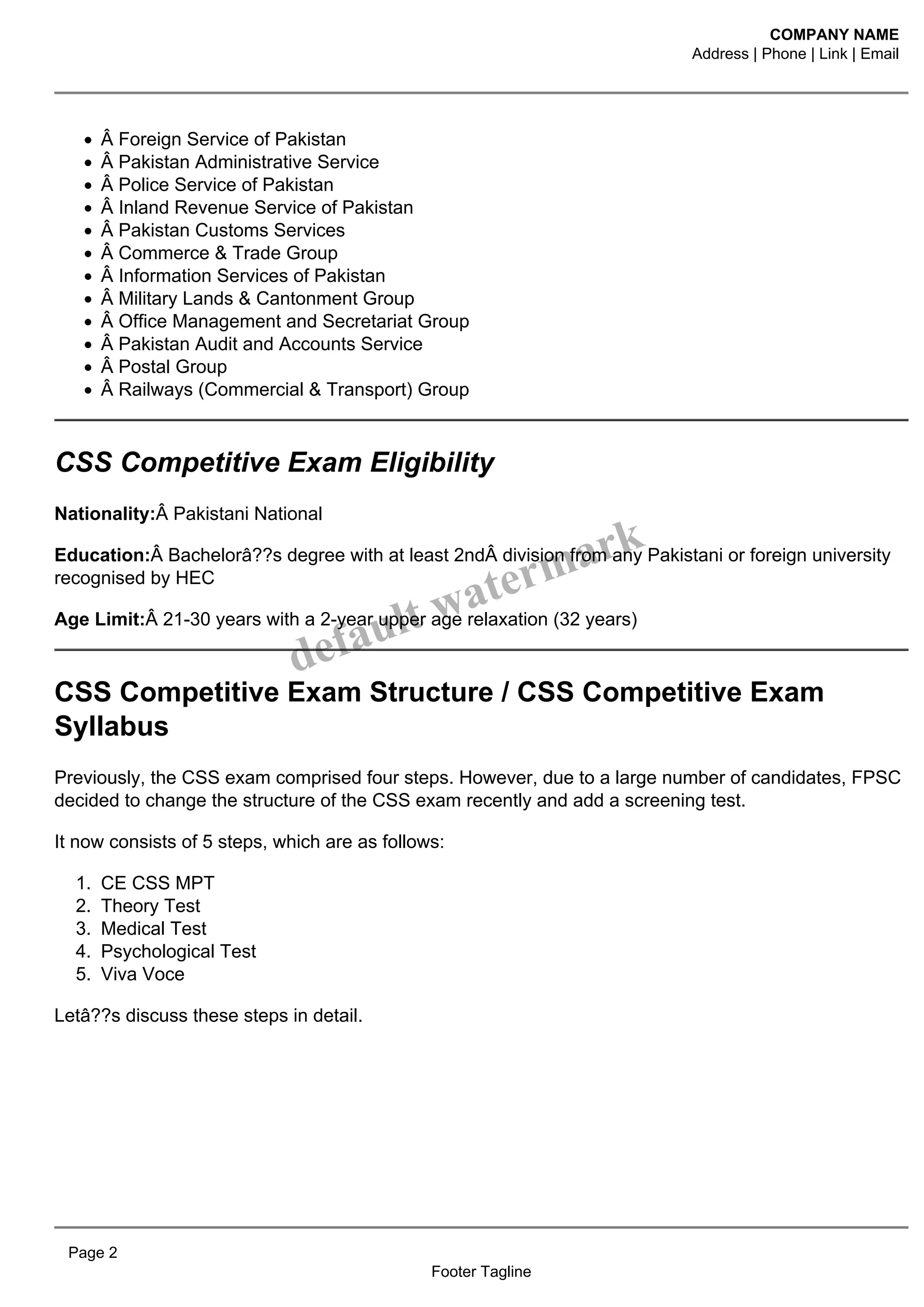 CSS Competitive Exam in pakistan 2024 _ How to Apply and complete Details.pdf | Standardized ...