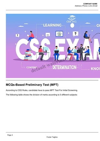 CSS Competitive Exam in pakistan 2024 _ How to Apply and complete ...
