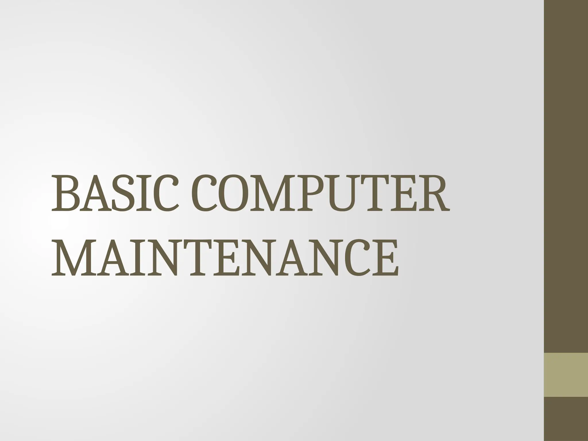 Computer System Servicing Computer Maintenance.pptx | Operating Systems ...