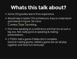 10 Commandments for efficient CSS architecture [CSSConf.Asia '14] | PDF