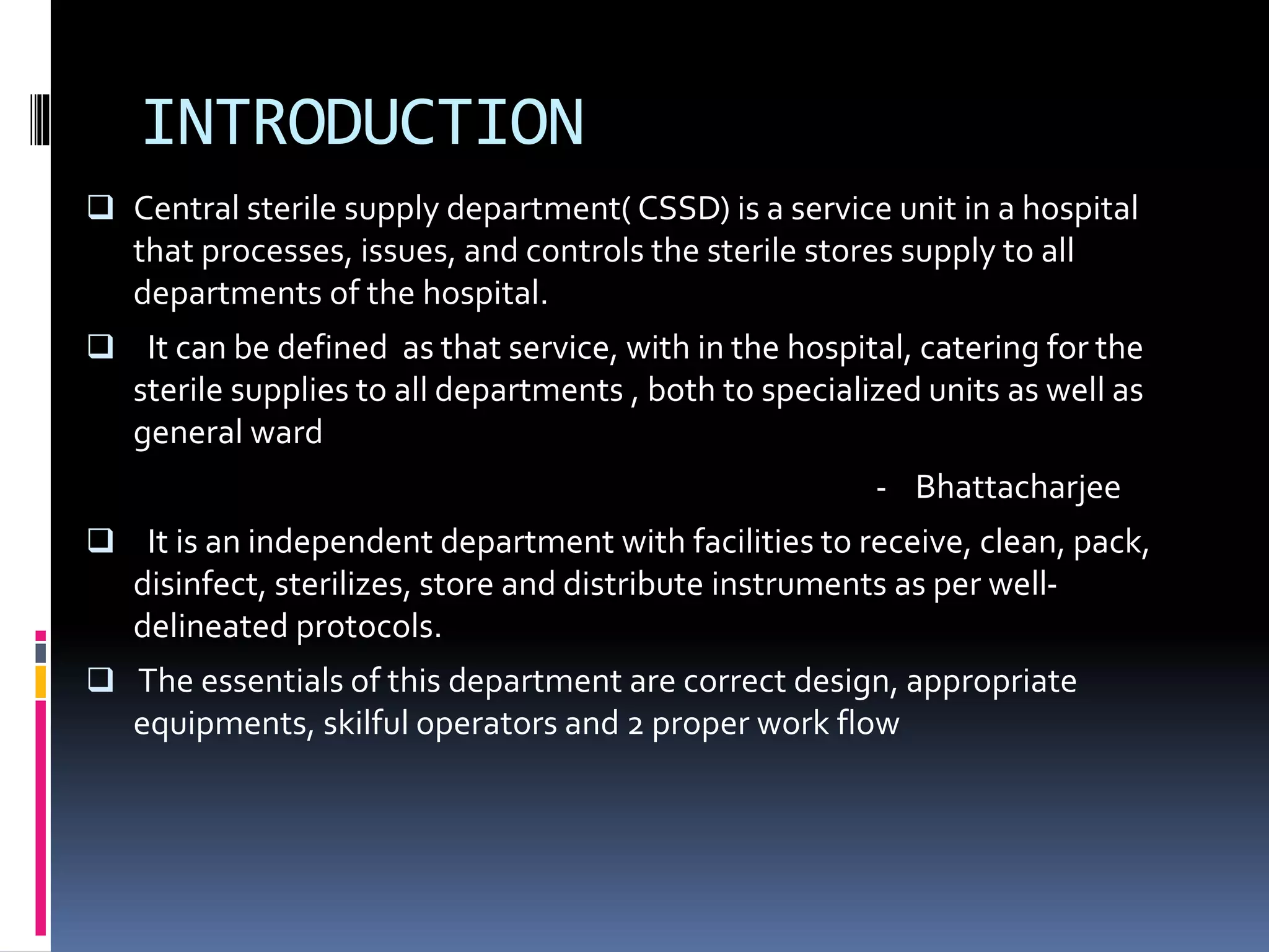 Central sterile supply department | PPTX
