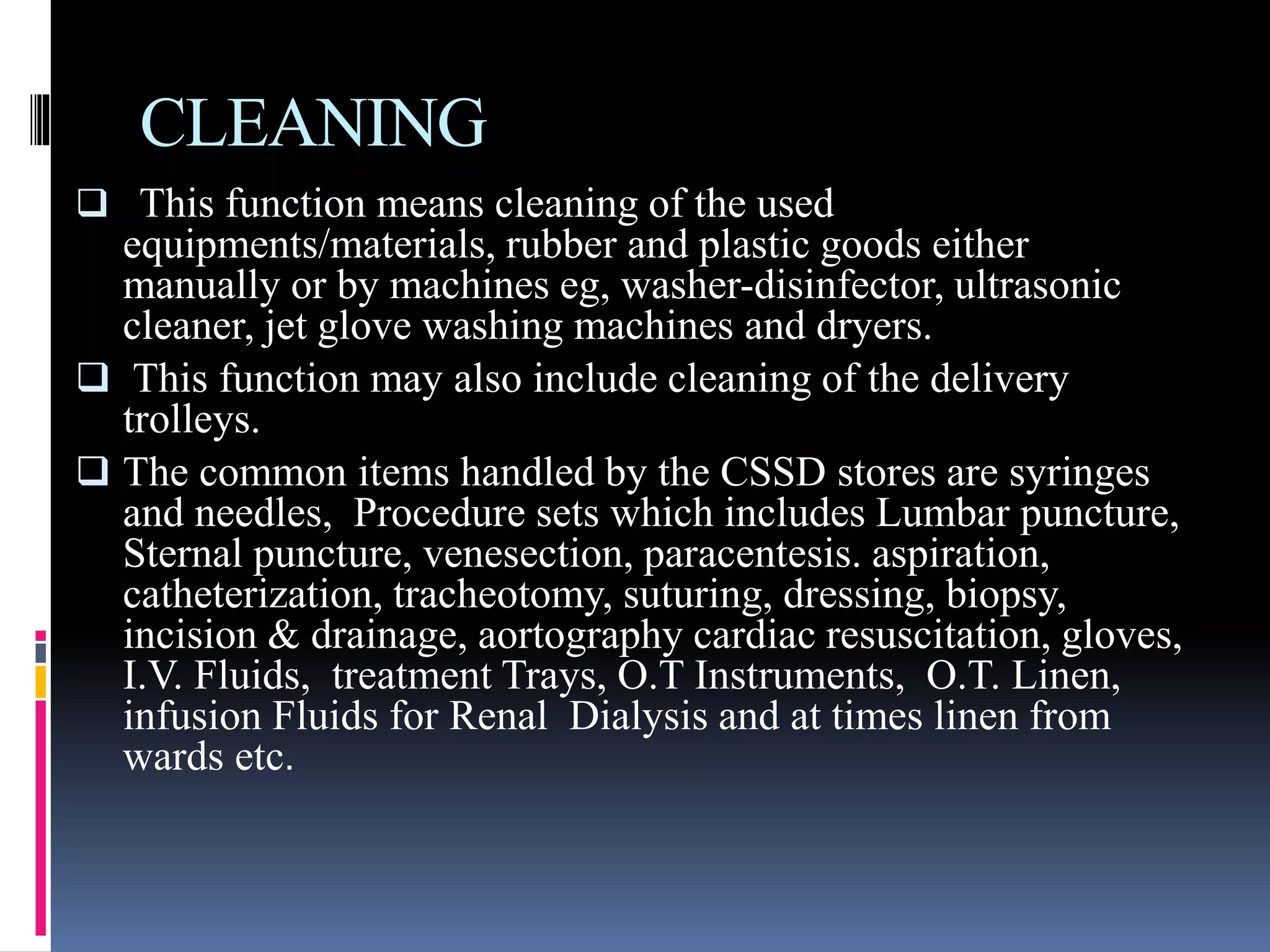 Central sterile supply department | PPTX