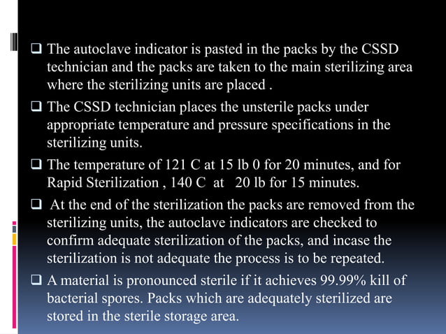 Central sterile supply department | PPTX | Infectious Diseases ...