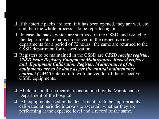 Central sterile supply department | PPTX | Infectious Diseases ...