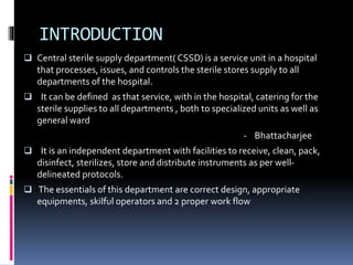 Central sterile supply department | PPTX