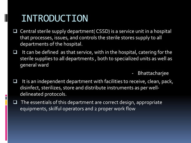 Central sterile supply department | PPTX | Infectious Diseases ...