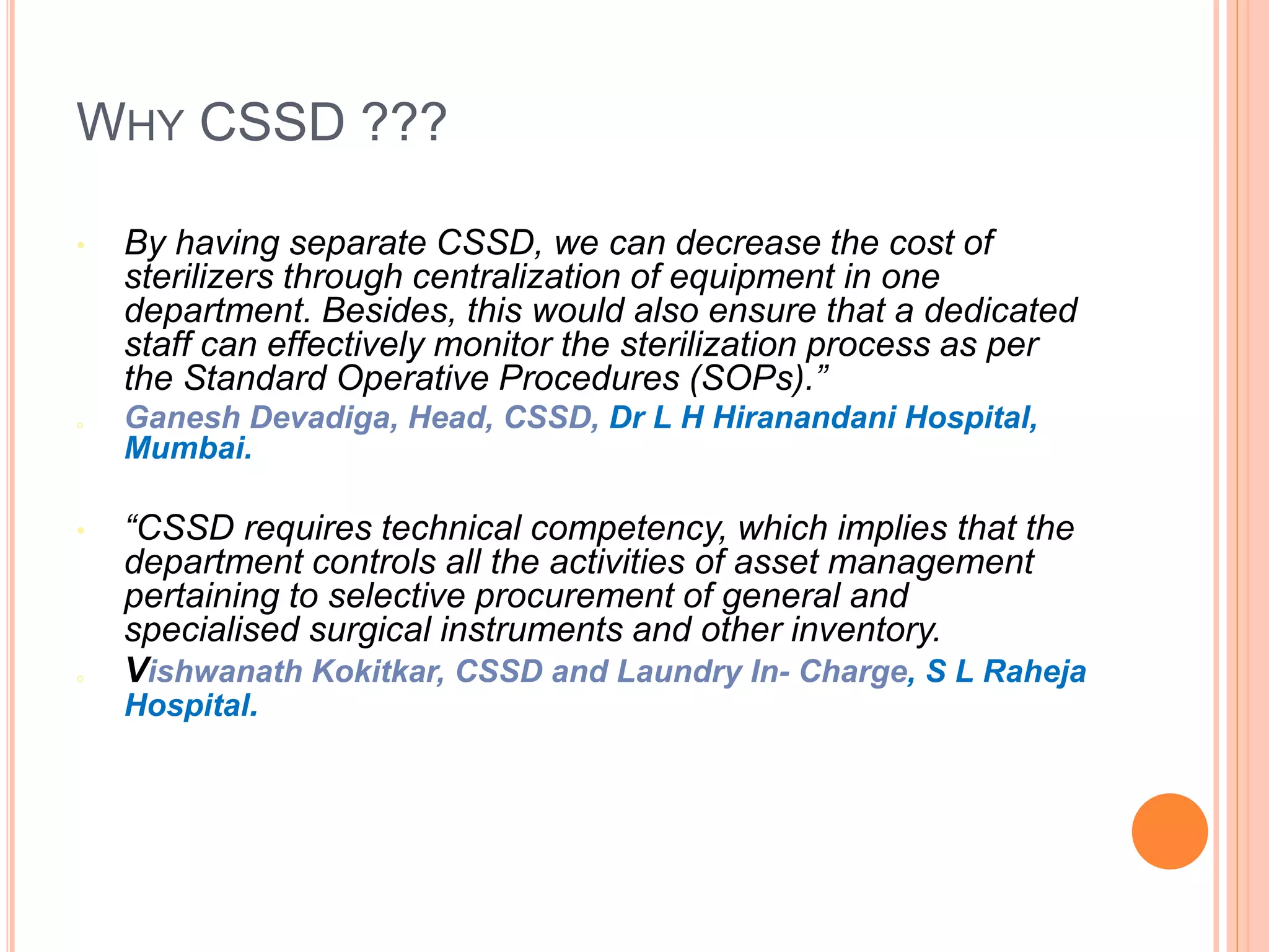 Central Sterile & Supply Department (CSSD) | PPTX