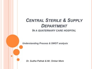 Central Sterile & Supply Department (CSSD) | PPTX