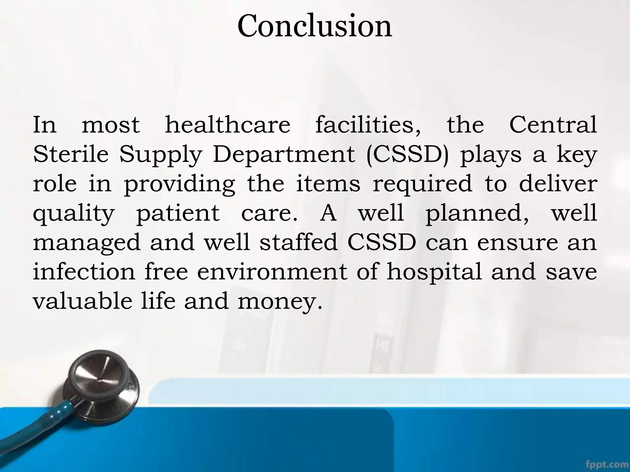 Central Sterile Supply Department (CSSD) | PPTX