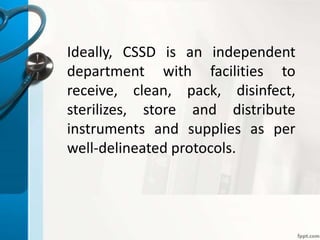 Central Sterile Supply Department (CSSD) | PPTX