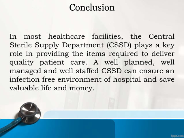 Central Sterile Supply Department (CSSD) | PPTX | Healthcare Industry | Industries