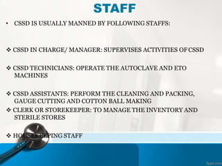 CENTRAL STERILE SUPPLY DEPARTMENT OF HOS | PPTX