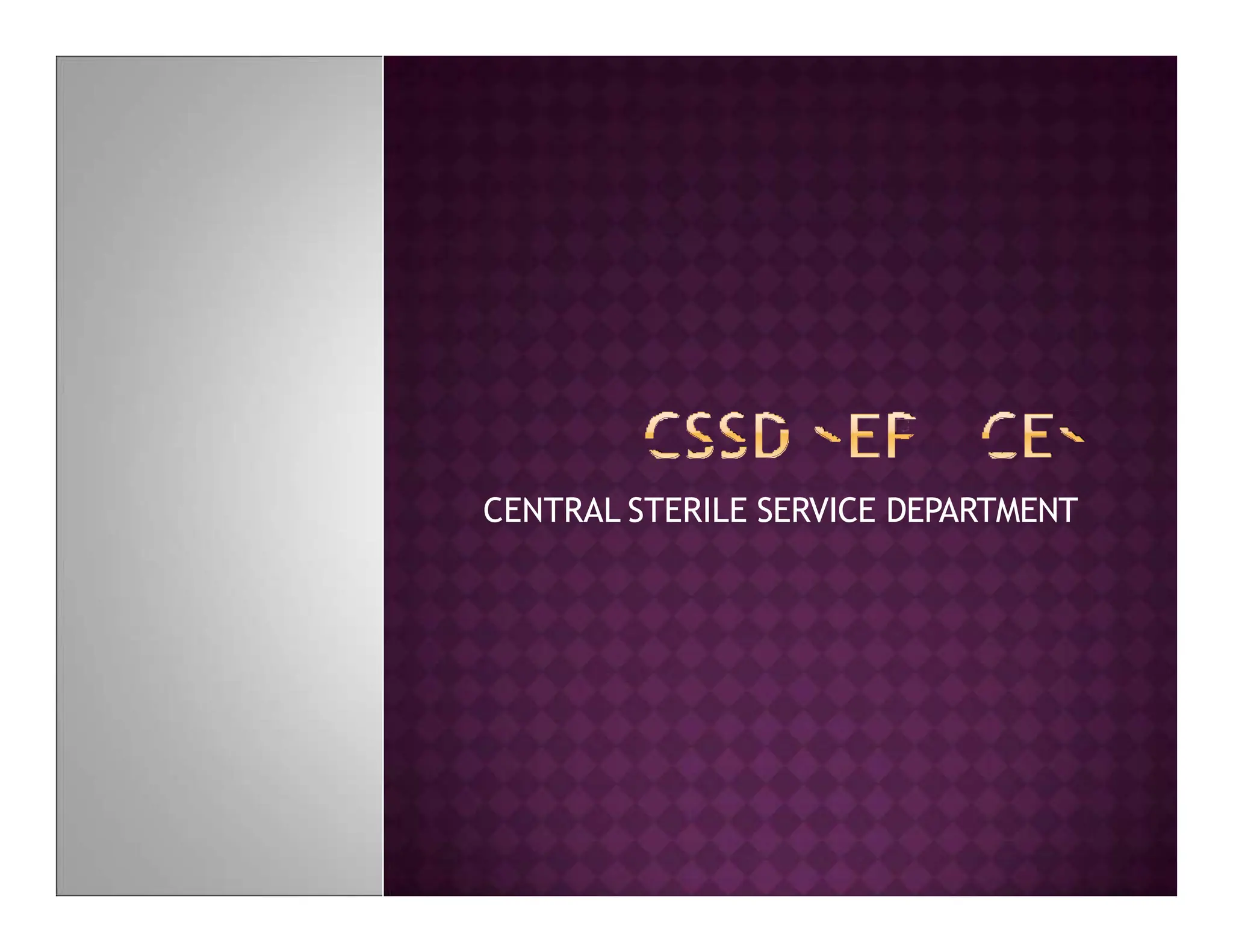 Central sterile supply department in hospitals | PPTX