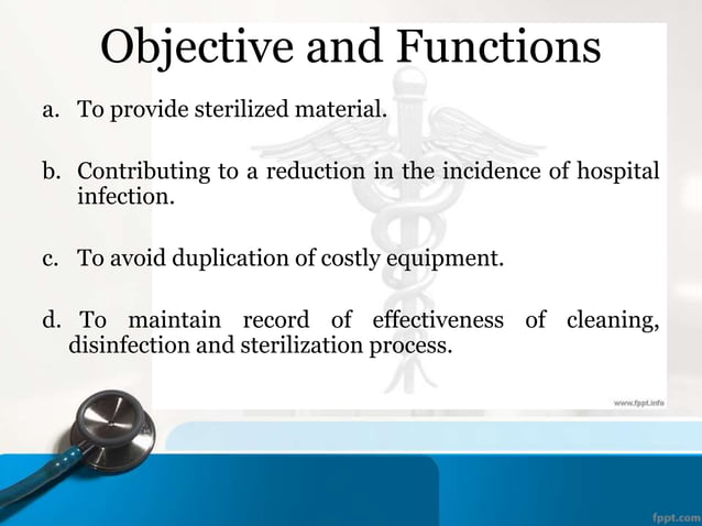 cssd.pptx introduction definition objective types and classification | PPT
