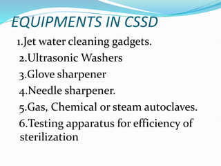 CSSD- Central Sterile Supply Department ppt by DR.PRINCE.C.P | PPTX