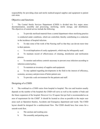 CSSD by Dr Zulfiquer Ahmed Amin | PDF