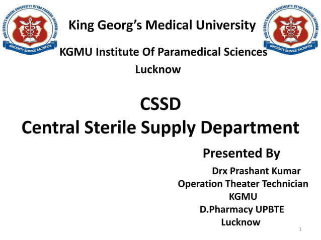 Cssd (central sterile supply department) | PPTX | Infectious Diseases ...